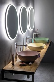 Sapho Sapho, FORMIGO betonové umyvadlo na desku, průměr 39cm, růžová mat, FG321