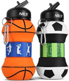 NC4104 FOTBAL SILIKONOVÁ SKLÁDACÍ LÁHEV 550ML NILS CAMP