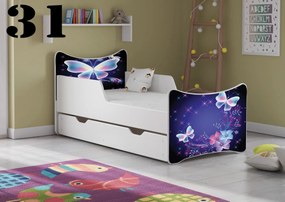Plastiko Dětská postel se šuplíky Motýlci - 31 - 160x80