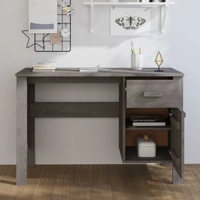 Psací stůl HAMAR světle šedý 113 x 50 x 75 cm masivní borovice 340463