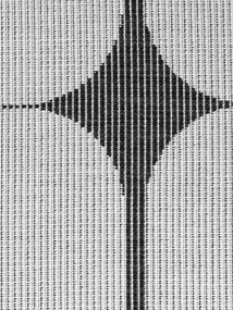 NORTHRUGS, Kusový koberec Duet Bowen 106244 Black/White kruh - na ven i na doma, 160x160 (průměr) kruh, černobílá, chodba / předsíň