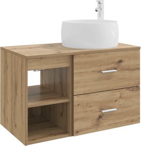 Sada koupelnového nábytku 2 ks Dub artisan Kompozitní dřevo 3403927