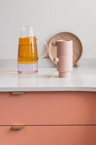 Hübsch Skleněný džbán Clear/Amber/Pink 1,3 l, oranžová barva, sklo