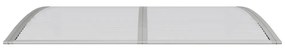 Vchodová stříška šedá 150 x 100 cm polykarbonát,  153570