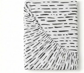 Kvalitex Bavlněné napínací prostěradlo čárky šedé 80x200cm
