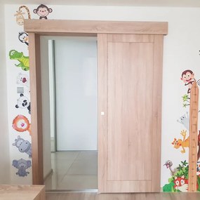 INSPIO Dětské samolepky na zeď - Zvířátka ze ZOO kolem dveří