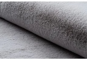 Dywany Luszczow Kusový koberec BUNNY stříbrný, imitace králíčí kožešiny Rozměr koberce: 60 x 100 cm