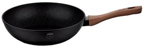 BERLINGERHAUS Pánev WOK s mramorovým povrchem 28 cm EBONY Line Rosewood BH-1719