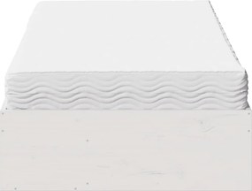 Válenda s matrací bílá 90 x 200 cm masivní borovice 3324596