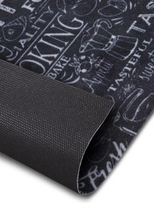 Behúň Cook & Clean 105731 Black White, 50x150, čierna, čiernobiela, kuchyňa, Hanse Home