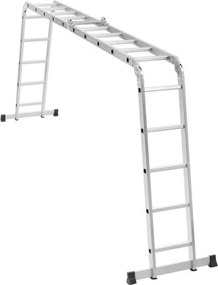 Víceúčelový skládací žebřík 7v1,5 kroků, výška dosahu 5,8 m Kov