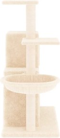 Škrabadlo pro kočky se sisalovými sloupky krémové 83 cm 171765