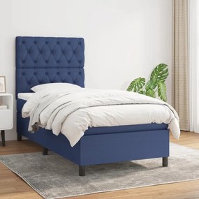 Box spring postel s matrací modrá 80x200 cm textil,  3141975 HangarStore.cz