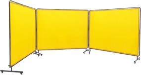 Svářečská zástěna s rámem, 1,83 × 2,44 m 3 panelové zástěny pro svařování