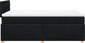 Box spring postel s matrací černá 120x200 cm textil 3288963
