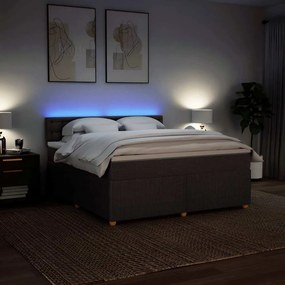 Box spring postel s matrací tmavě hnědá 180x200 cm textil 3289852