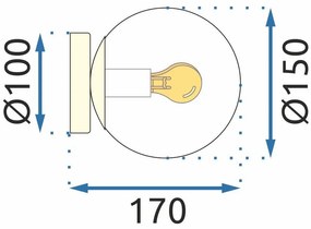 Toolight, stropní svítidlo 1xE14 APP1155-1C, černá matná, OSW-40008