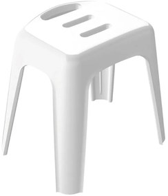 Spirella Sedátko do sprchy HOCKER, bílá, 47 cm