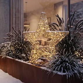 Solight LED vánoční hvězda 3D zlatá / Vánoční hvězda / 150 LED / 60 cm