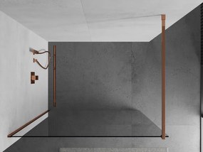 Mexen Kioto, sprchová zástěna 85x200 cm, 8mm čiré sklo, profil růžové zlato, 800-085-101-60-00