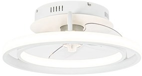 Stropní ventilátor bílý 46,5 cm vč. LED s dálkovým ovládáním - Kees