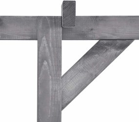 Zahradní pergola šedá 200 x 40 x 205 cm impregnovaná borovice 313567