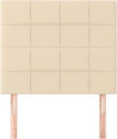 Čelo postele krémové 100x5x118/128 cm látkové 3116327