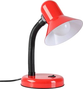 Stolní lampa Mentor, 1x červené stínítko, r
