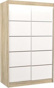 ADRK Furniture Posuvná skříň s LED osvětlením BENISSO 120 SW-BEN-S+W-120+L-V074