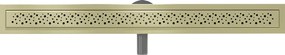 Mexen Flat 360° M12 otočný lineární odtok 90 cm, zlatý kartáčovaný - 1A21090-40