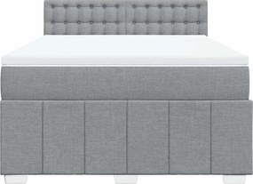 Box spring postel s matrací světle šedá 140 x 200 cm textil 3287105