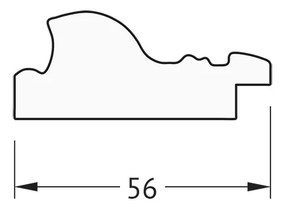 Zrcadlo v rámu, patinovaný stříbrný ornament 56 mm