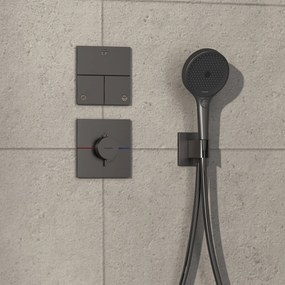 Hansgrohe ShowerSelect Comfort E, termostat pod omítku, kartáčovaný černý chrom, HAN-15574340