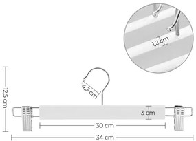 Věšáky na oblečení CRW009W01 8 ks