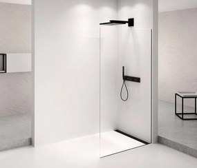 Polysan Architex - Sprchová stěna Walk-In, 96x210 cm, matná černá/čiré sklo AXB100CL
