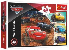 Puzzle Disney Cars 3/McQueen s přáteli 33x22cm 60 dílků v krabici 21x14x4cm