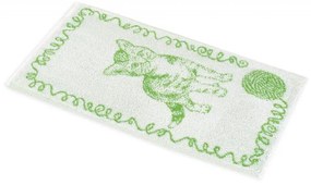 Dětský ručník SV s obrázkem 30x50 Kočička zelená