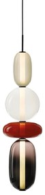 Bomma Pebbles skleněné závěsné svítidlo, velké Barva: Světle šedá, Konfigurace: Model 1