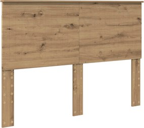 Rám postele Umělecký dub 140 x 190 cm Masivní borové dřevo 3411018