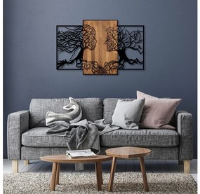 Asir | Nástěnná dekorace 125x79 cm stromy života dřevo/kov | AS1725