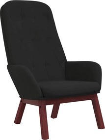 Relaxační křeslo černé samet 341224