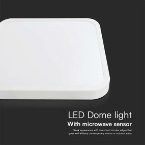 LED Koupelnové stropní svítidlo se senzorem LED/18W/230V IP44 4000K 29x29 cm+ DO