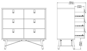 Tvilum Komoda Rain 6s malá jackson hickory