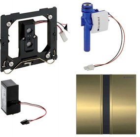 Geberit Splachovací systémy - Splachování pisoárů s elektronickým ovládáním, napájení ze sítě, krycí deska typ 50, mosaz 116.026.QF.1