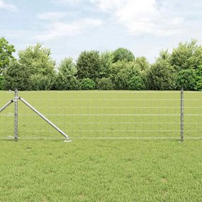 Venkovní euro plot s hroty 50 x 0,6 m Pozinkovaná ocel Stříbrná 3350785