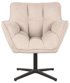 LABEL51 Otoční křeslo IAN bílé bouclé IH-50.203