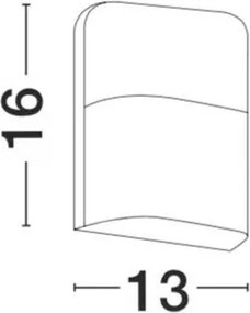 NV 9522101 Venkovní nástěnné svítidlo DROPLET bílý hliník a akryl LED 6W 3000K 100-240V 64st. IP65 - NOVA LUCE