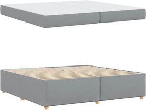 Rám postele s matrací Světle šedá 200 x 200 cm textil 3399377