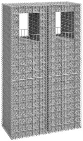 Gabionové sloupky 2 ks 50 x 50 x 180 cm železo