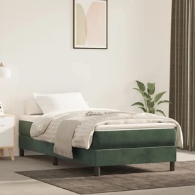 Rám postele s boxspringem tmavě zelená 90 x 190 cm samet 3120745